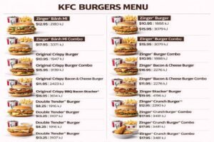 KFC Burgers Menu - KFC Australia